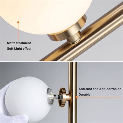 Free Shipping On Modern LED Gold Light Tree Floor Lamp White Glass
