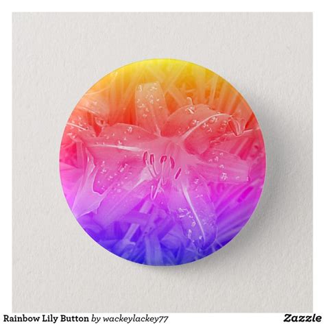 Rainbow Lily Button