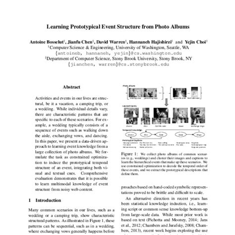 Learning Prototypical Event Structure From Photo Albums Acl Anthology
