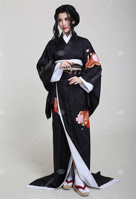 Female Muzan Cosplay Kny Demon Fighter Costume Kimono For Sale