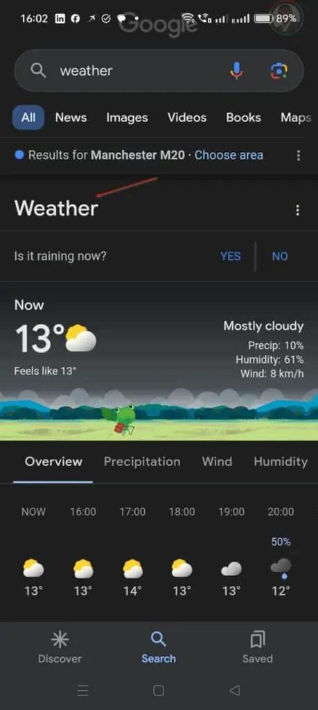 How To Create Google Weather App Shortcut On Android Itechguides