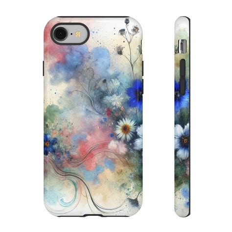 Phone Case Watercolor Wildflower Abstract Floral Art With Vibrant Colors Delicate Blooms Tough