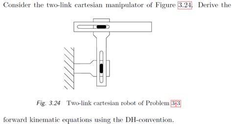 solved consider the two link cartesian manipulator of figure