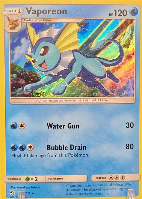 Vaporeon 2019 Sun And Moon Hidden Fates 1868 Holo Price Guide Sports