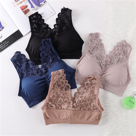 Jual Tf Bra Bh Wanita Tanpa Kawat Bahan Halus Bralette Elastis Sexy Dengan Busa Import Bra