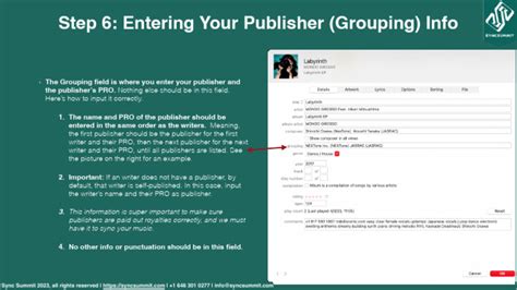 Sync Summit Metadata Style Guide 10 Pages 10 Pdf