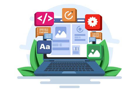 concept of developer building a website frontend user interface ui ux