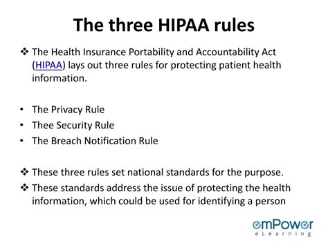 Ppt The Three Rules Of Hipaa The Basics You Need To Know Powerpoint
