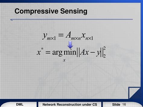 PPT Network Reconstruction Under Compressive Sensing PowerPoint Presentation ID