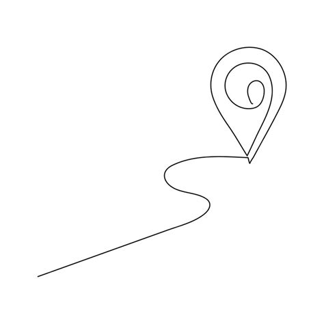 Premium Vector Continuous Single Line Traffic One Line Map Location