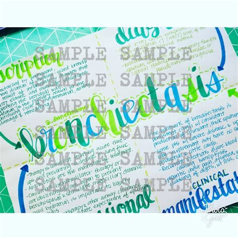 Bronchiectasis Nursing Notes Concept Map Medical Surgical Semester Etsy