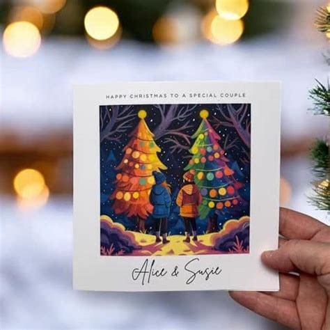 Personalised Female Same Sex Couple Christmas Card Civil Partner
