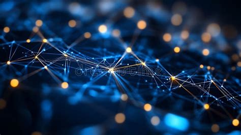 Generative Ai Stunning Visual Representation Of Interconnected Nodes And Lines Illustrating A