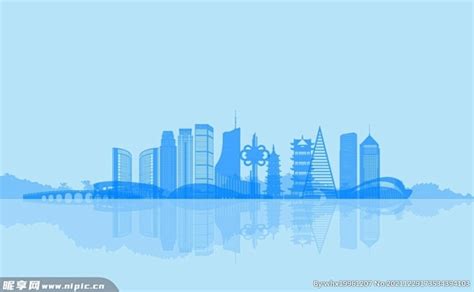 合肥城市剪影图片