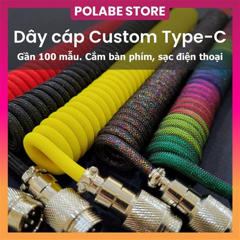 Dây cáp Custom bàn phím cơ Type C dây dù cao cấp trục kết nối GX custom cable đầu cắm USB