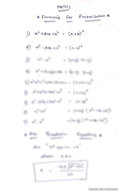 Solution Formulas For Factorisation Studypool Solution Formulas For Factorisation Studypool