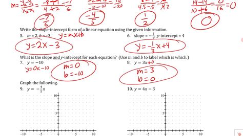 Practice Test Unit 4 Slope And Linear Equations Youtube