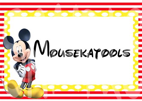 Mickey Mouse Inspired Mousekatools Sign 5x7 Sign For Party