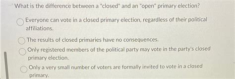 Solved What Is The Difference Between A Closed And An Chegg Com