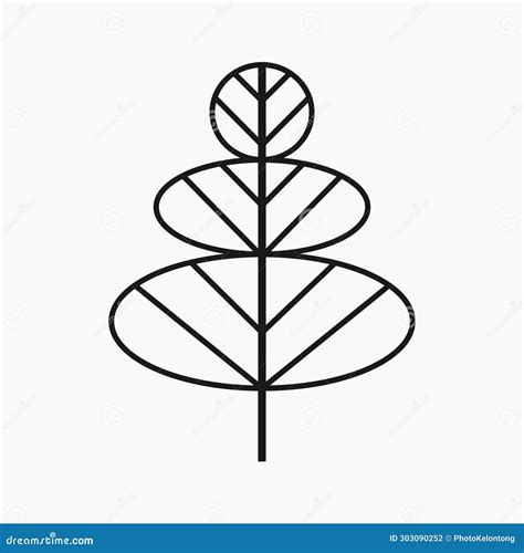 Simple And Minimalist Tree Illustration Stock Vector Illustration Of Graphic Design