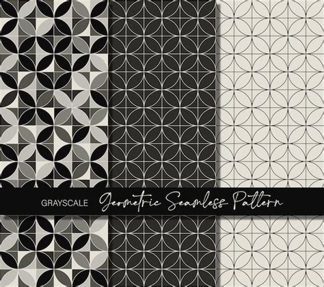 premium vector geometric grayscale seamless pattern 2