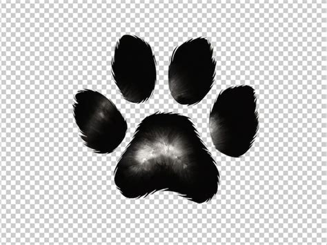 Псд отпечатка лапы собаки на прозрачном фоне Премиум Psd Файл