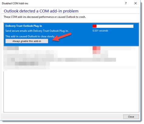 Outlook Add In Outlook Disables The Delivery Trust Add In Knowledge Base F A Q