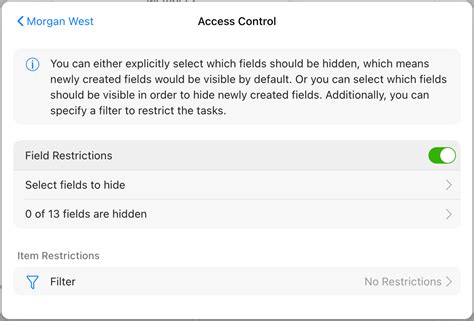 Access Control Only Show Selected Fields Zenkit To Do Helpdesk Zenkit