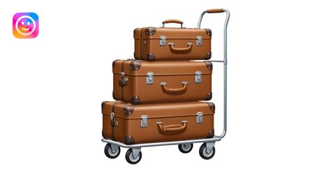 Luggage On A Baggage Cart Emoji Ai Emoji Generator