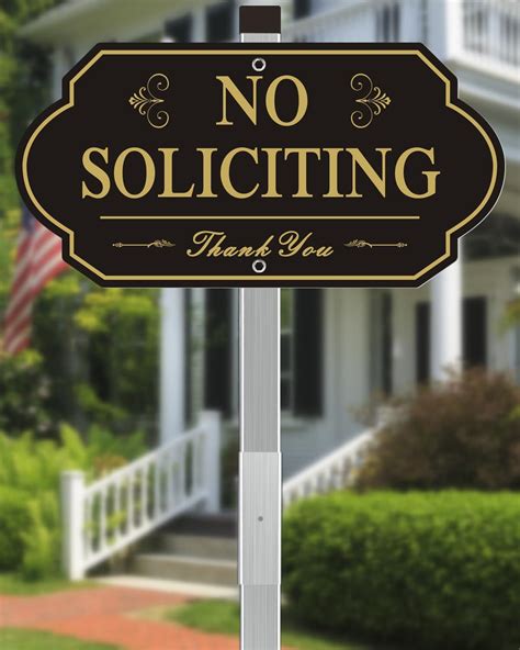 No Soliciting Sign For House Metal No Soliciting Yard Sign 14 X 7 Aluminum