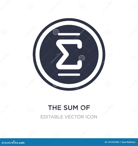 The Sum Of Icon On White Background Simple Element Illustration From