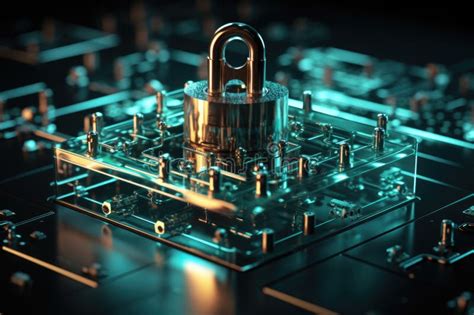 Security Lock Symbol On Computer Board Computer Security Stock Illustration Illustration Of