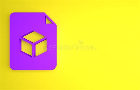 Purple 3d Isometric Cube Geometric Shape Puzzle Built Modern Design Template Stock Vector