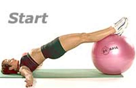 Supine Hamstring Curl Feet On Exercise Ball