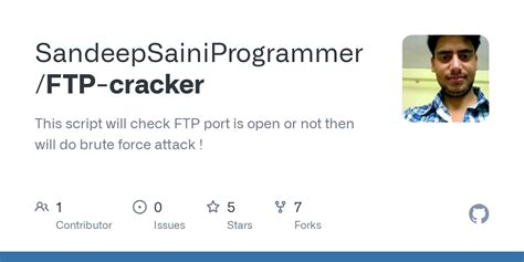 Github Sandeepsainiprogrammer Ftp Cracker This Script Will Check Ftp
