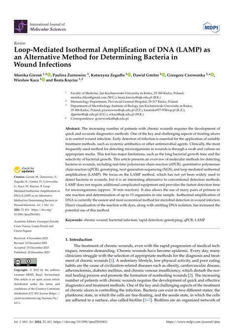 Pdf Loop Mediated Isothermal Amplification Of Dna Lamp As An