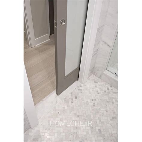 درب مخفی کشویی با روکش شیشه و رنگ هومچه