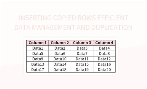 Inserting Copied Rows Efficient Data Management And Duplication Excel
