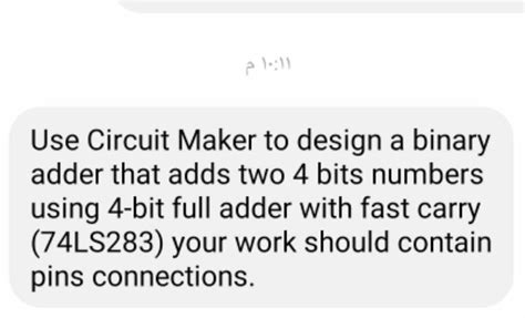Solved Use Circuit Maker To Design A Binary Adder That Adds