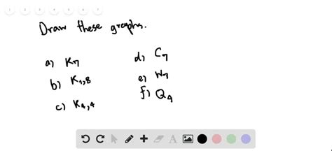 Draw These Graphs A K7 B K1 8 C K4 4 D C7 E W7 F Q4 Numerade