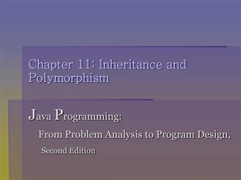 Ppt Chapter 11 Inheritance And Polymorphism Powerpoint Presentation Id381815