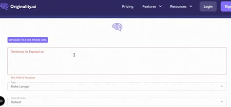 Sentence Expander Originalityai