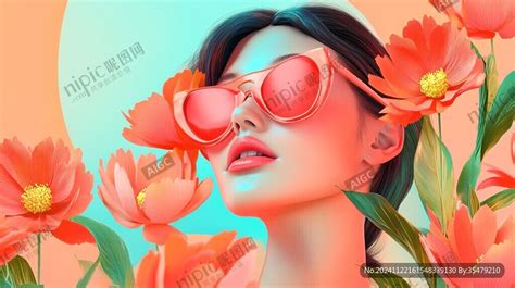 Ai创作图美女创意插画 美女插画海报 木棉花美女插画 少女海报插画 女性杂志封面配图插图 美女潮流插画 化妆品包装插画海报 高级感女插画 花季少女插画 美女包装插画 化妆品插画设计 女性题材