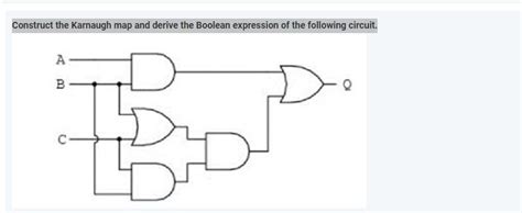 Solved Construct The Karnaugh Map And Derive The Boolean