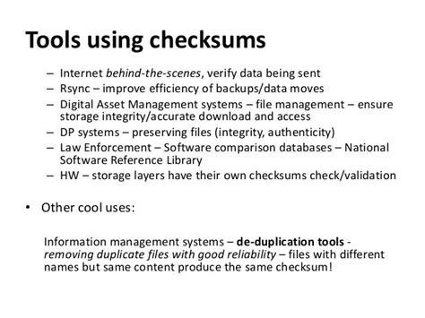 Checksum 101