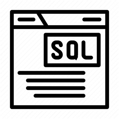 Sql Query Database Administrator Computer System Technology Icon