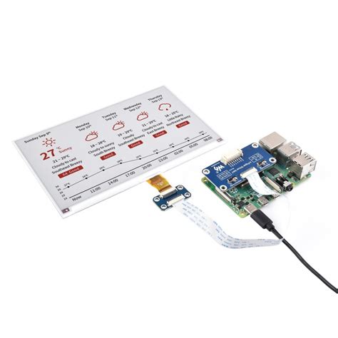7 5inch E Paper E Ink Display HAT B For Raspberry Pi 800480 Pixels Red Black White