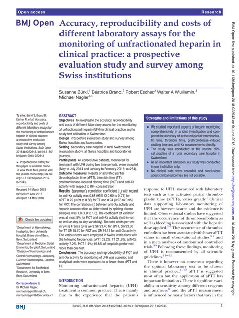 Pdf Accuracy Reproducibility And Costs Of Different Laboratory Assays For The Monitoring Of