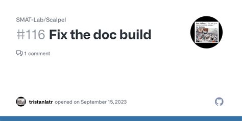 fix the doc build · issue 116 · smat lab scalpel · github