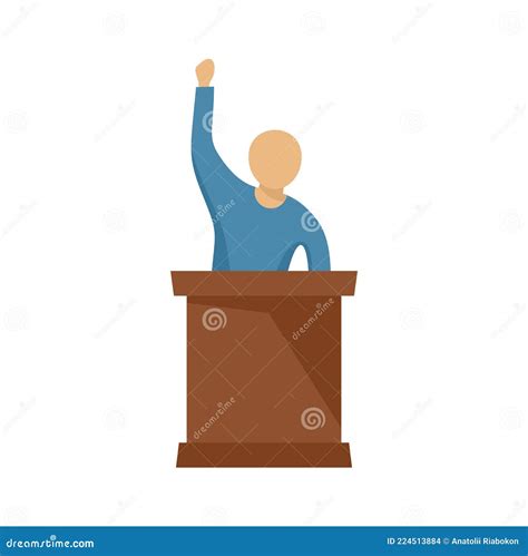 Icono Del Manifestante Hablante Vector Aislado Ilustración Del Vector Ilustración De Portavoz
